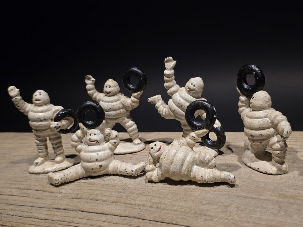 Vintage Style Cast Iron Set of 6 Michelin Men – Classic Advertising ...