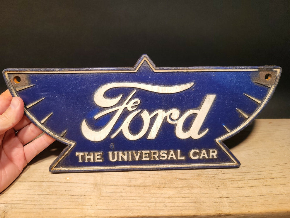 Antique Vintage Style Cast Iron Ford Car Sign Plaque – Early Home Decor